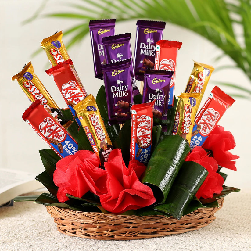 Cadbury Dairy Milk, 5 Star & Kit Kat Chocolates Gift Hamper – NoonGifts.Com